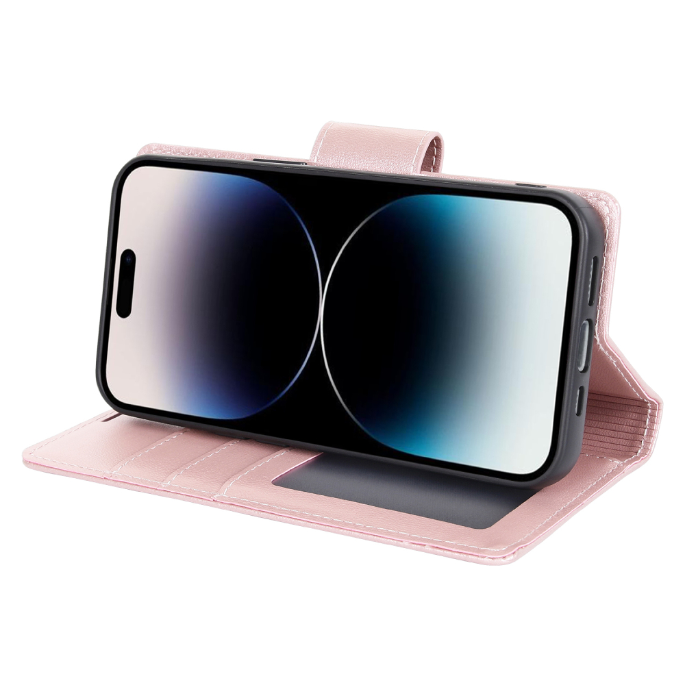 Hanman 2 in 1 Detachable Wallet Case For iPhone 16 – Rose Gold – SOKA ...