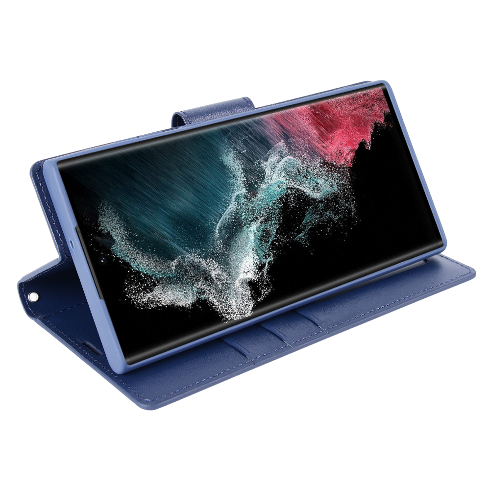 Hanman Wallet Case For Galaxy S25 Ultra – Blue – SOKA, Australia