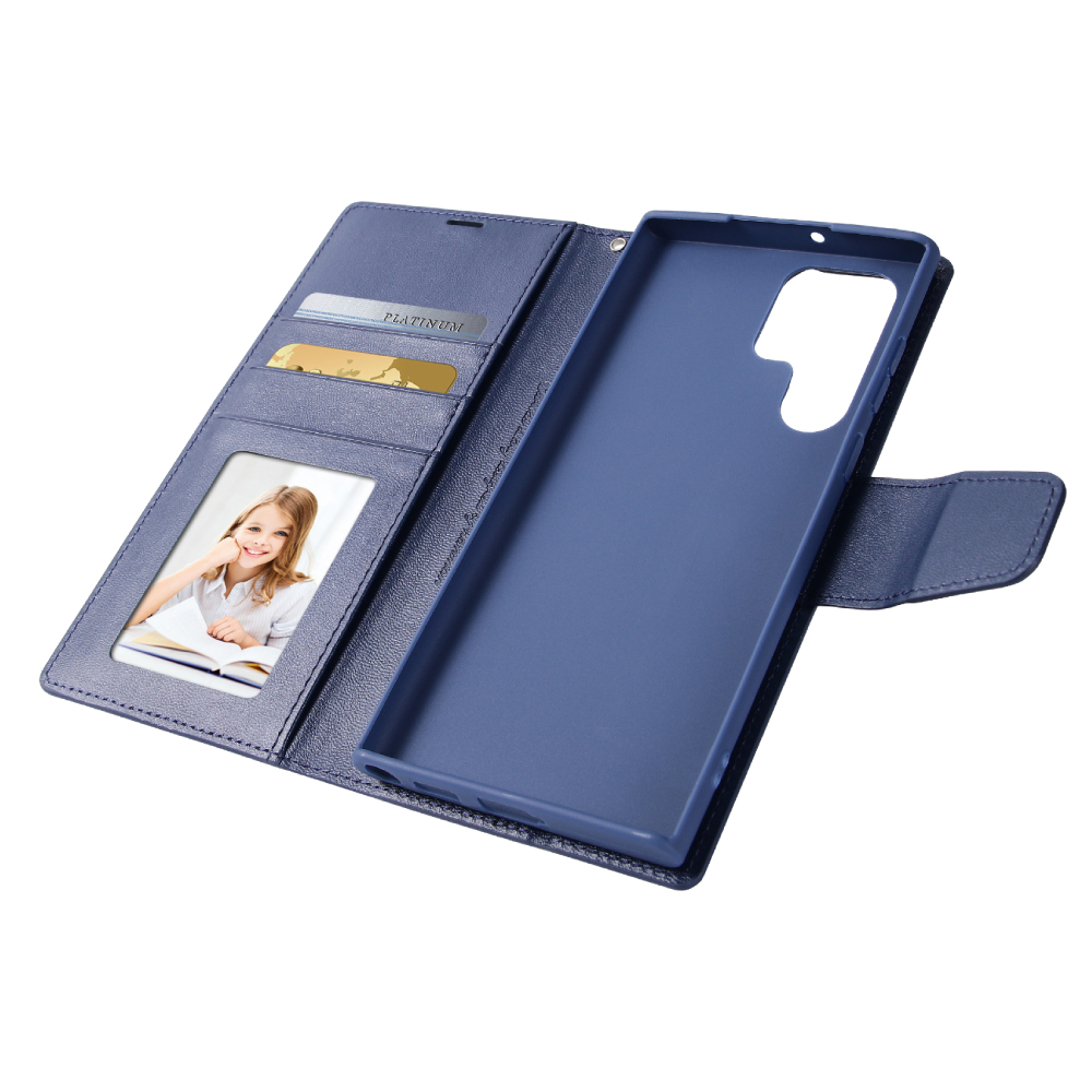 Hanman Wallet Case For Galaxy S25 Ultra – Blue – SOKA, Australia